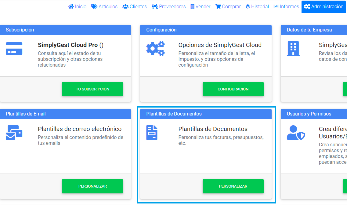 Personalizar diseños de factura, presupuestos, etc... | SimplyGest Cloud Academy