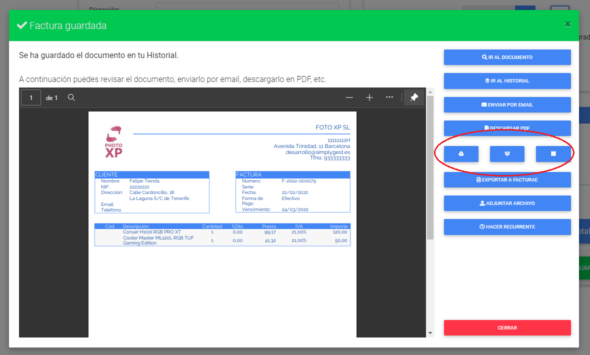 Guarda tus documentos en OneDrive desde SimplyGest Cloud | SimplyGest Cloud Academy