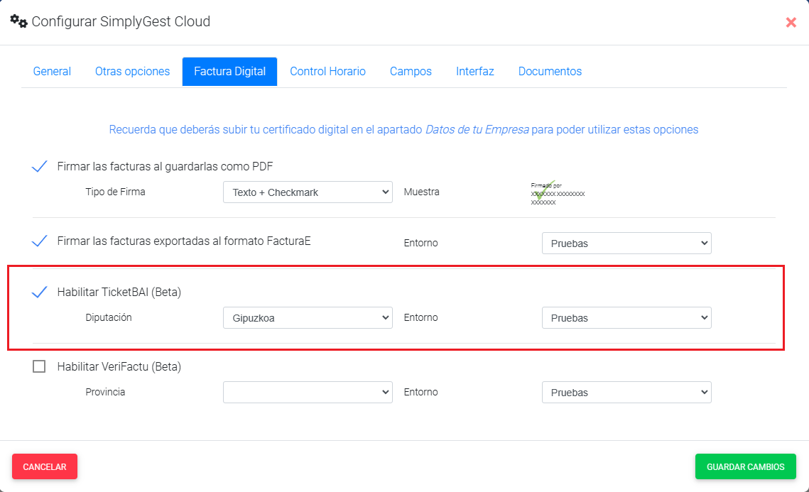 Cómo generar y enviar el TicketBAI con SimplyGest Cloud | SimplyGest Cloud Academy